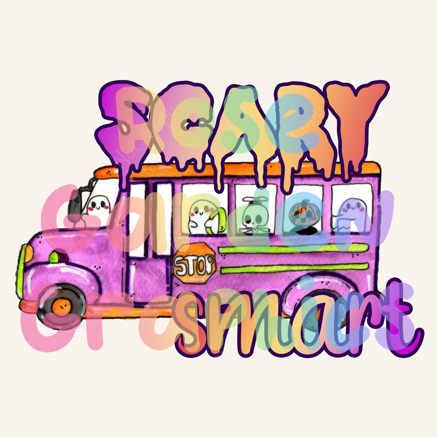 Spooky School "Scary Smart" PNG – Rose Garden Graphics