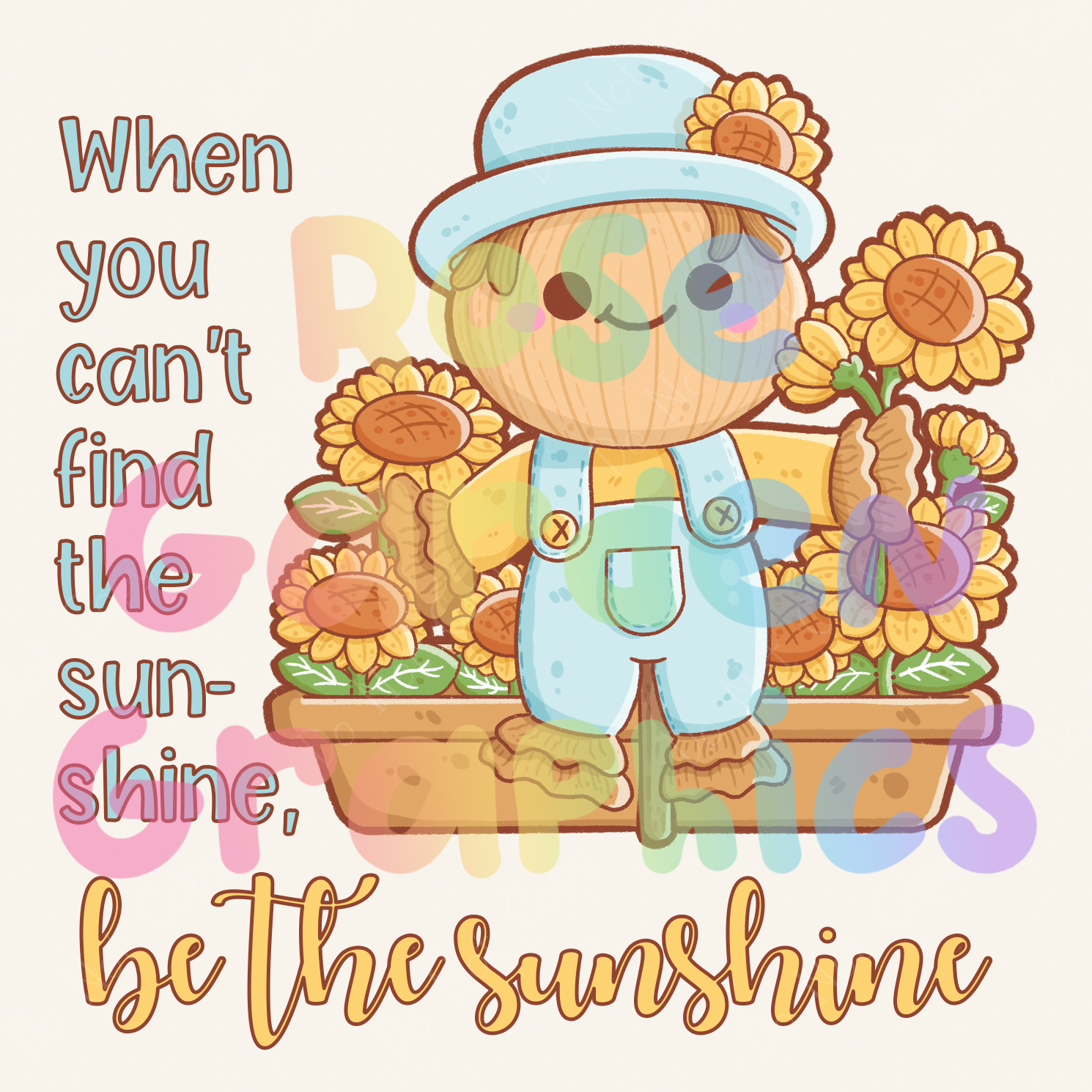 Cute Sunflower Scarecrows "When You Can't Find the Sunshine, Be the Su ...