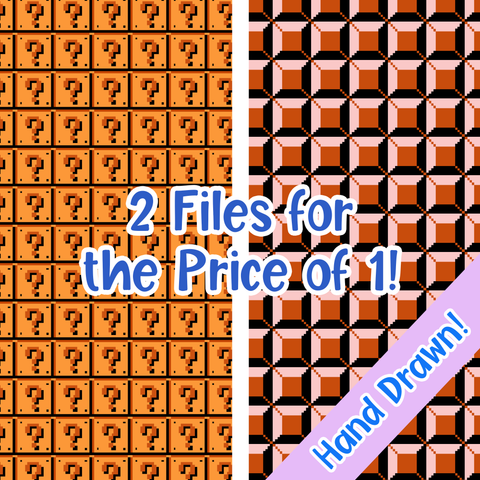 8-Bit Patterns B 2 Seamless Images Bundle – Rose Garden Graphics