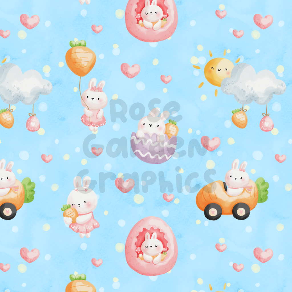 Bunny World Seamless Image – Rose Garden Graphics