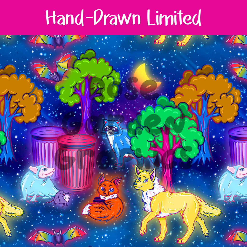 Colorful Night Animals Seamless Image (LIMITED to 50 spots only ...